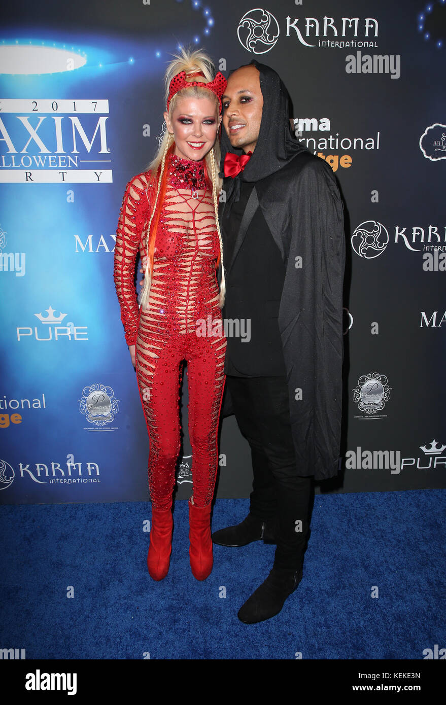 LOS ANGELES, CA - OCTOBER 21: Tara Reid, Guest, at 2017 MAXIM Halloween ...