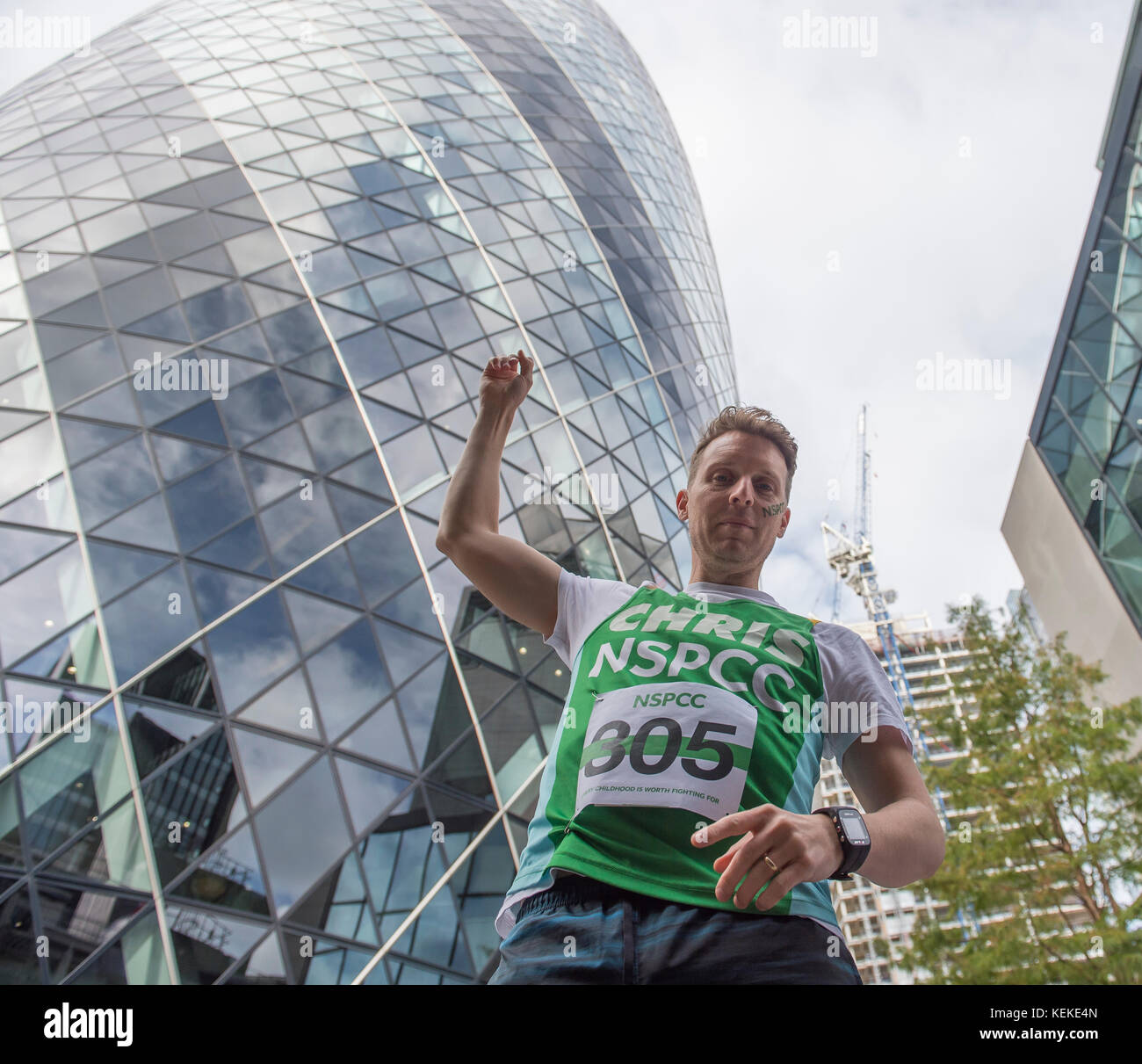 The Gherkin, 30 St Mary Axe, London, UK. 22 October, 2017. Coronation ...