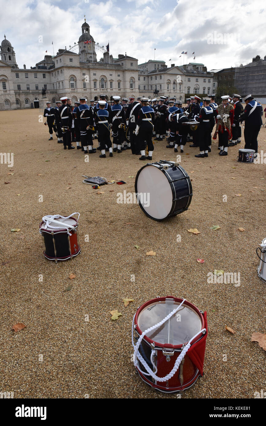 London, UK. 22nd October 2017. The Trafalgar Day Parade from Horse ...