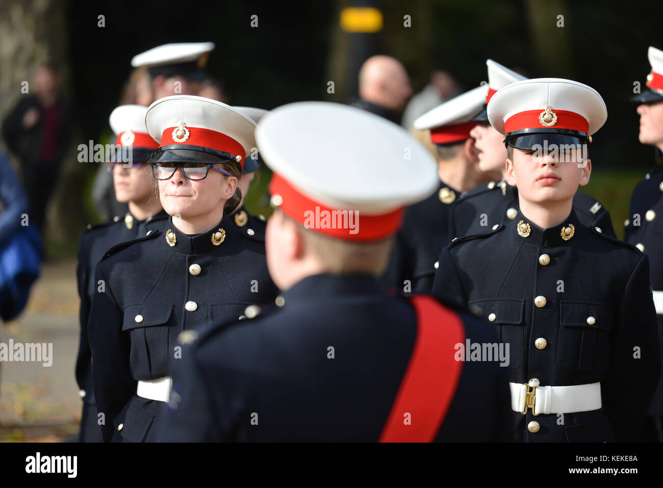 London, UK. 22nd October 2017. The Trafalgar Day Parade from Horse ...