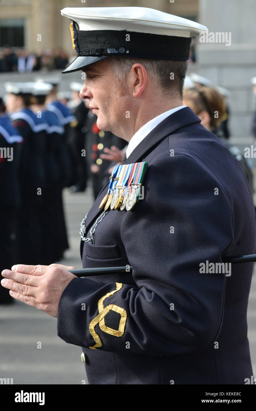 London, UK. 22nd October 2017. The Trafalgar Day Parade from Horse ...