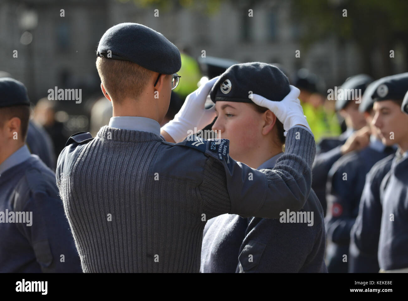 London, UK. 22nd October 2017. The Trafalgar Day Parade from Horse ...