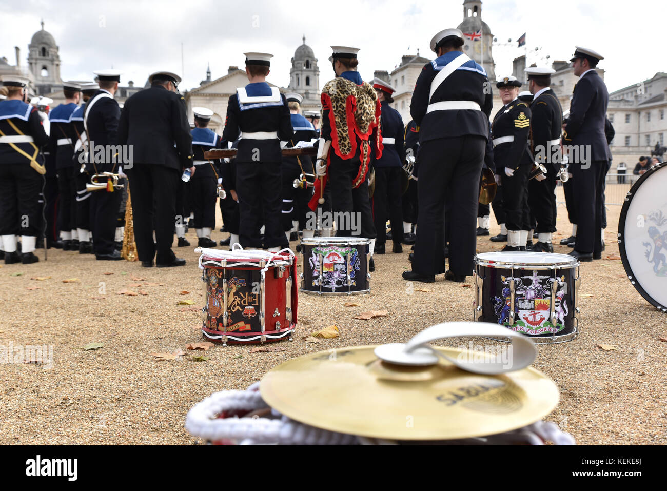 London, UK. 22nd October 2017. The Trafalgar Day Parade from Horse ...