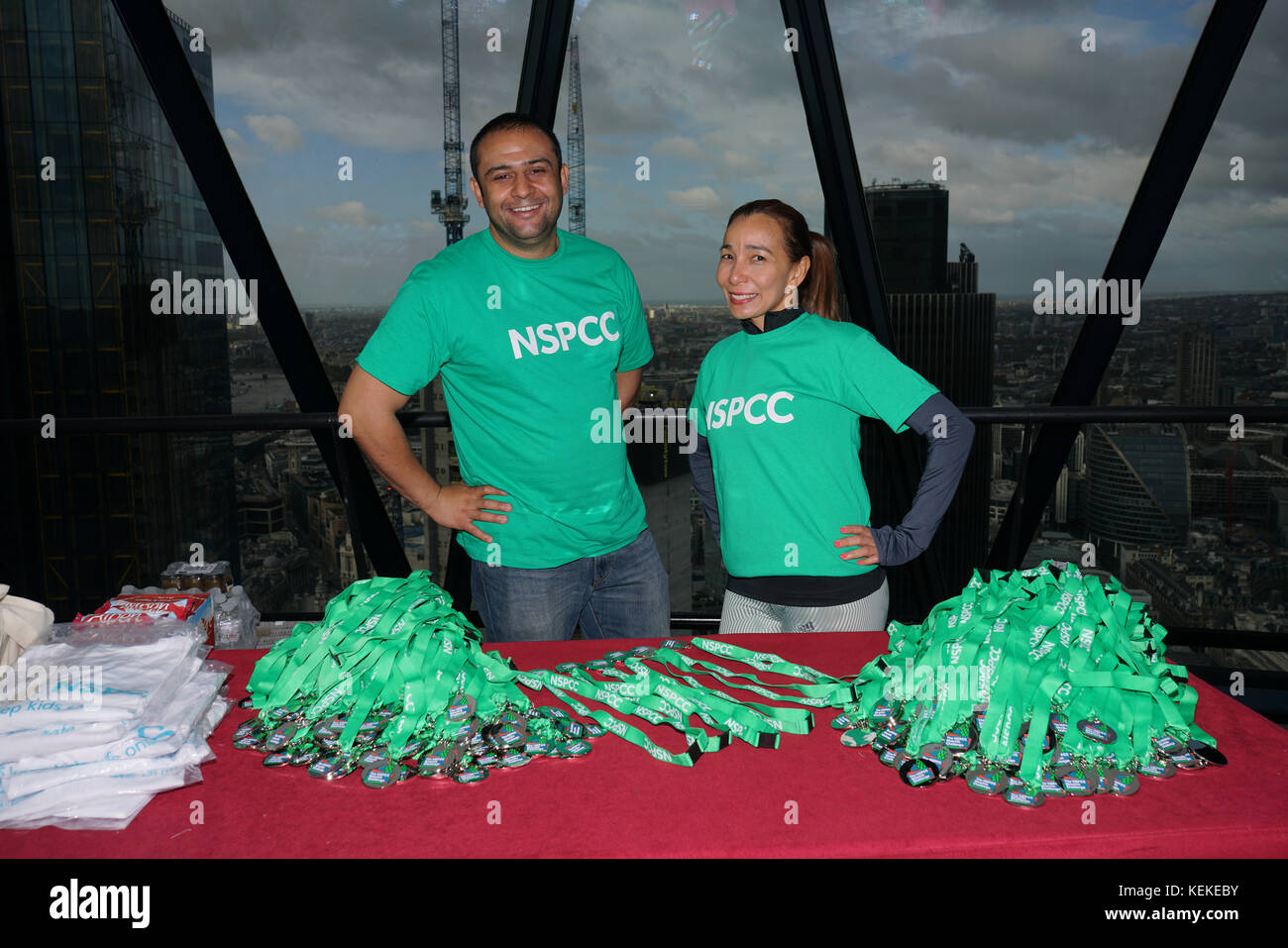 London, England, UK. Hundreds participlate The Gherkin Challenge at the ...