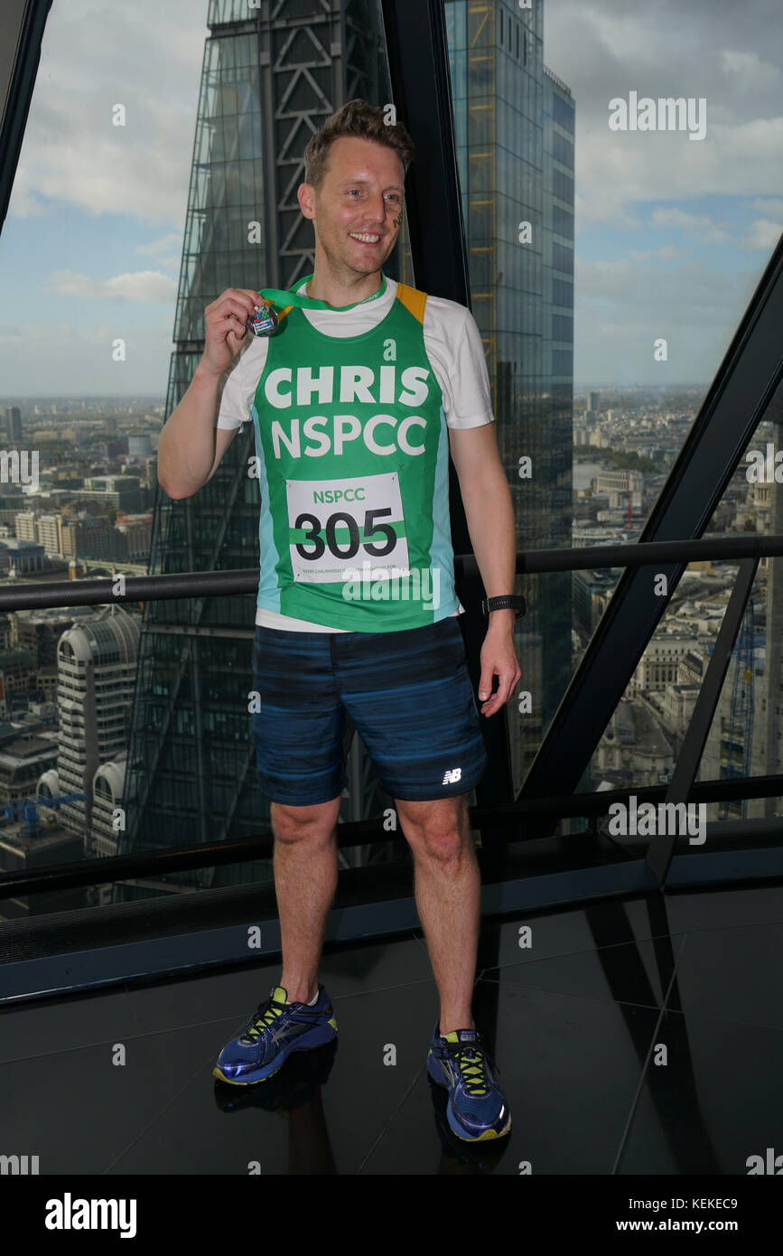 London, England, UK. Actor Christopher Harper participate The Gherkin ...