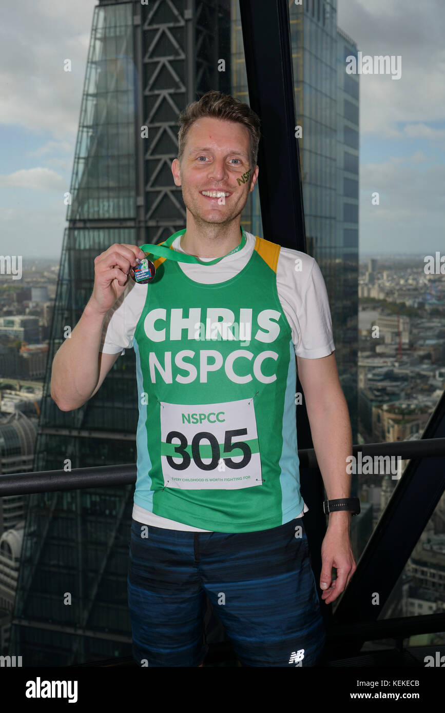 London, England, UK. Actor Christopher Harper participate The Gherkin ...