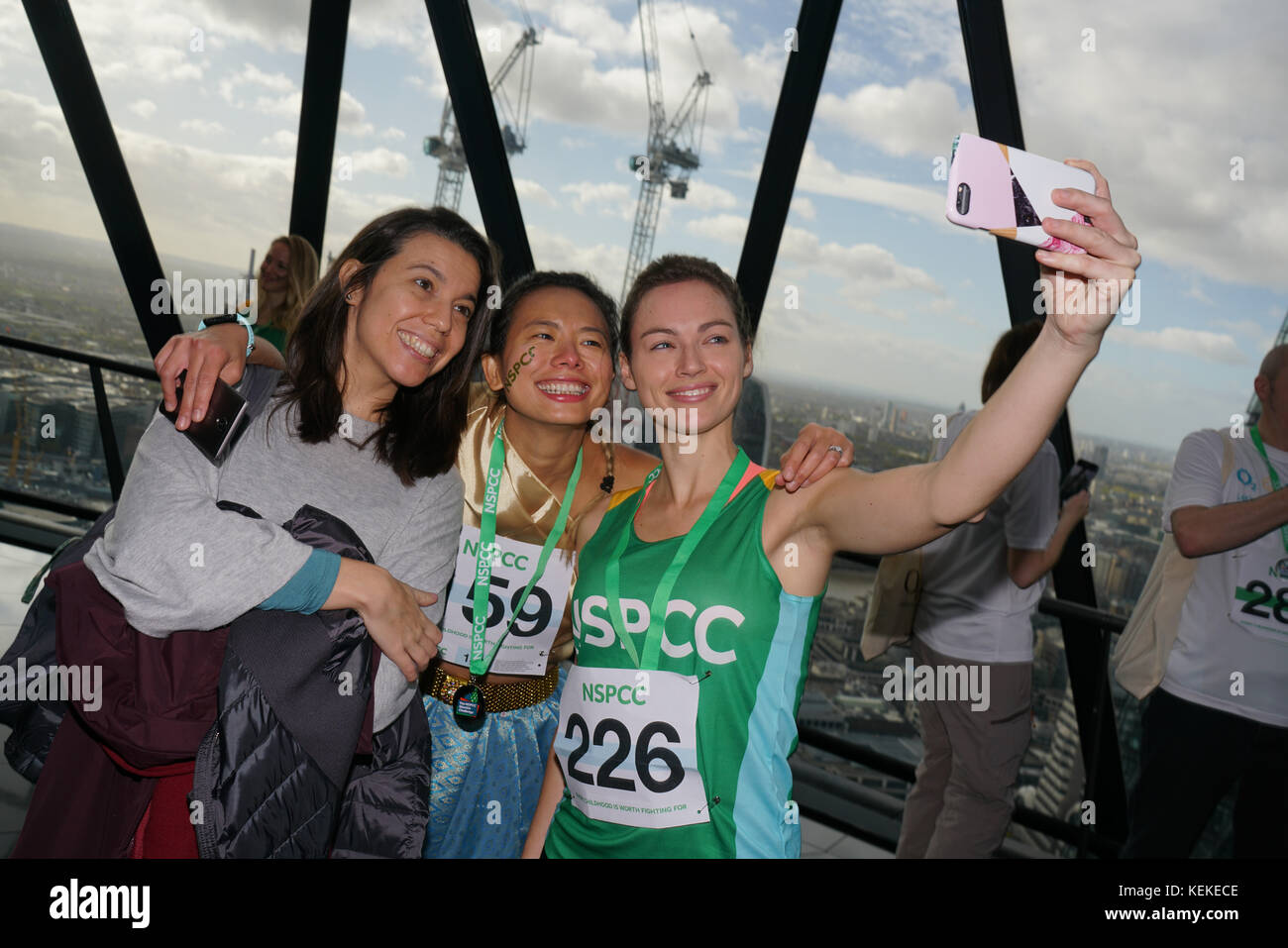 London, England, UK. Hundreds participlate The Gherkin Challenge at the ...