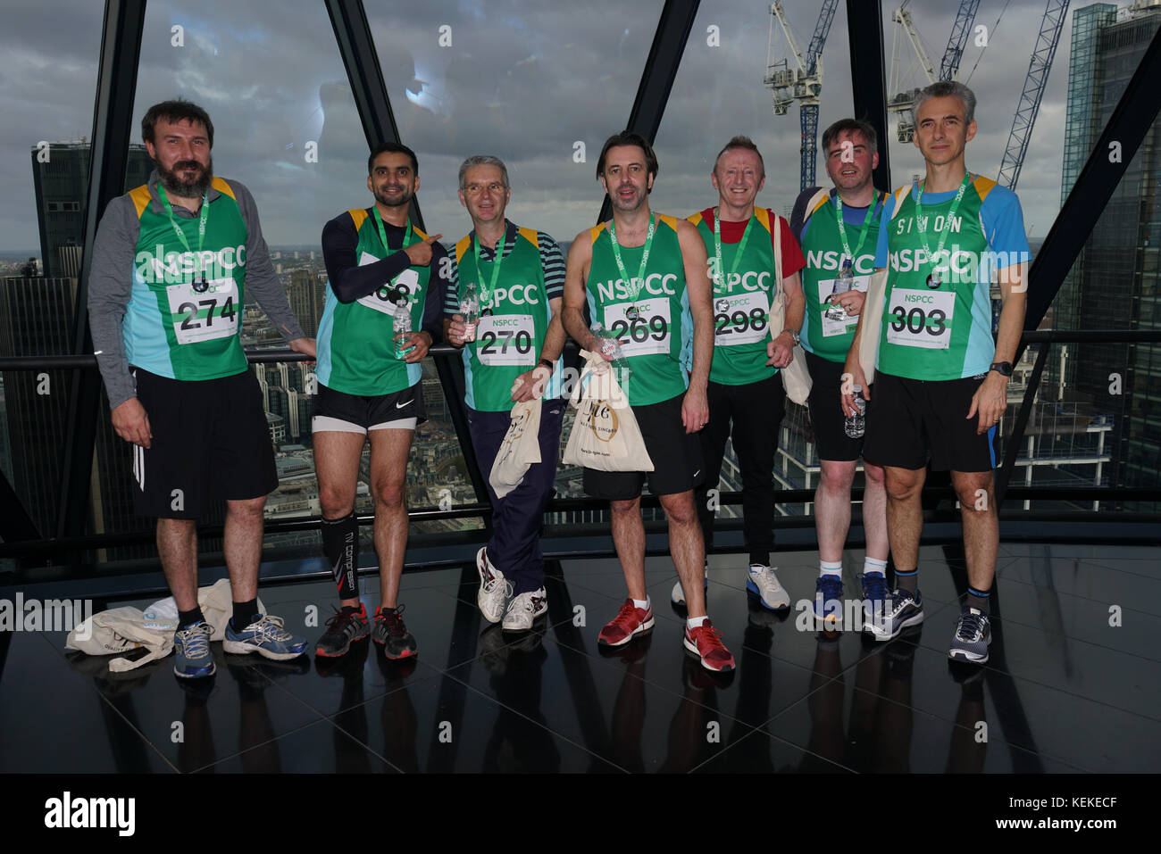 London, England, UK. Hundreds participlate The Gherkin Challenge at the ...