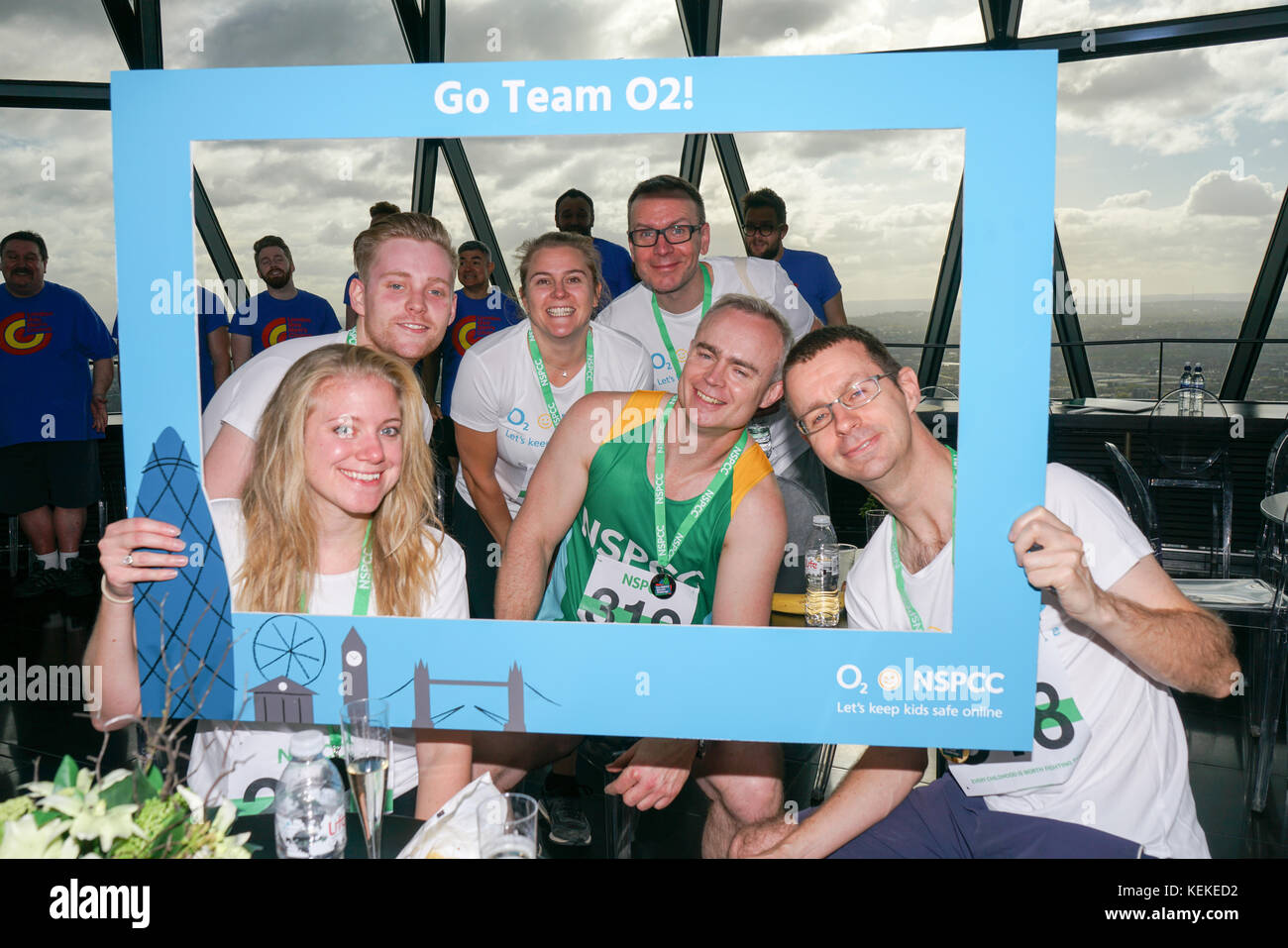 London, England, UK. Hundreds participlate The Gherkin Challenge at the ...