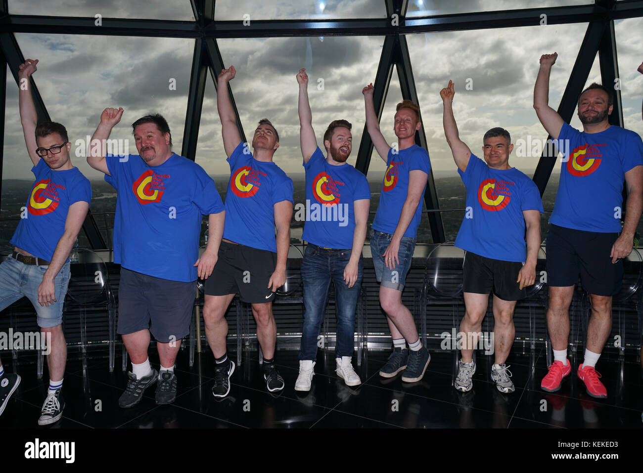 London, England, UK. Hundreds participlate The Gherkin Challenge at the ...