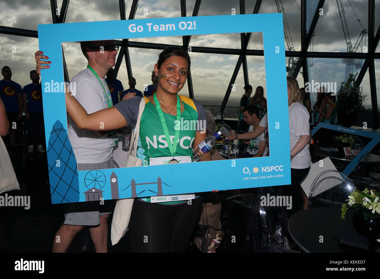 London, England, UK. Hundreds participlate The Gherkin Challenge at the ...