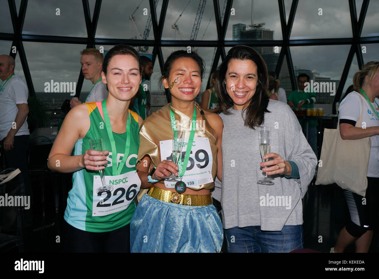 London, England, UK. Hundreds participlate The Gherkin Challenge at the ...