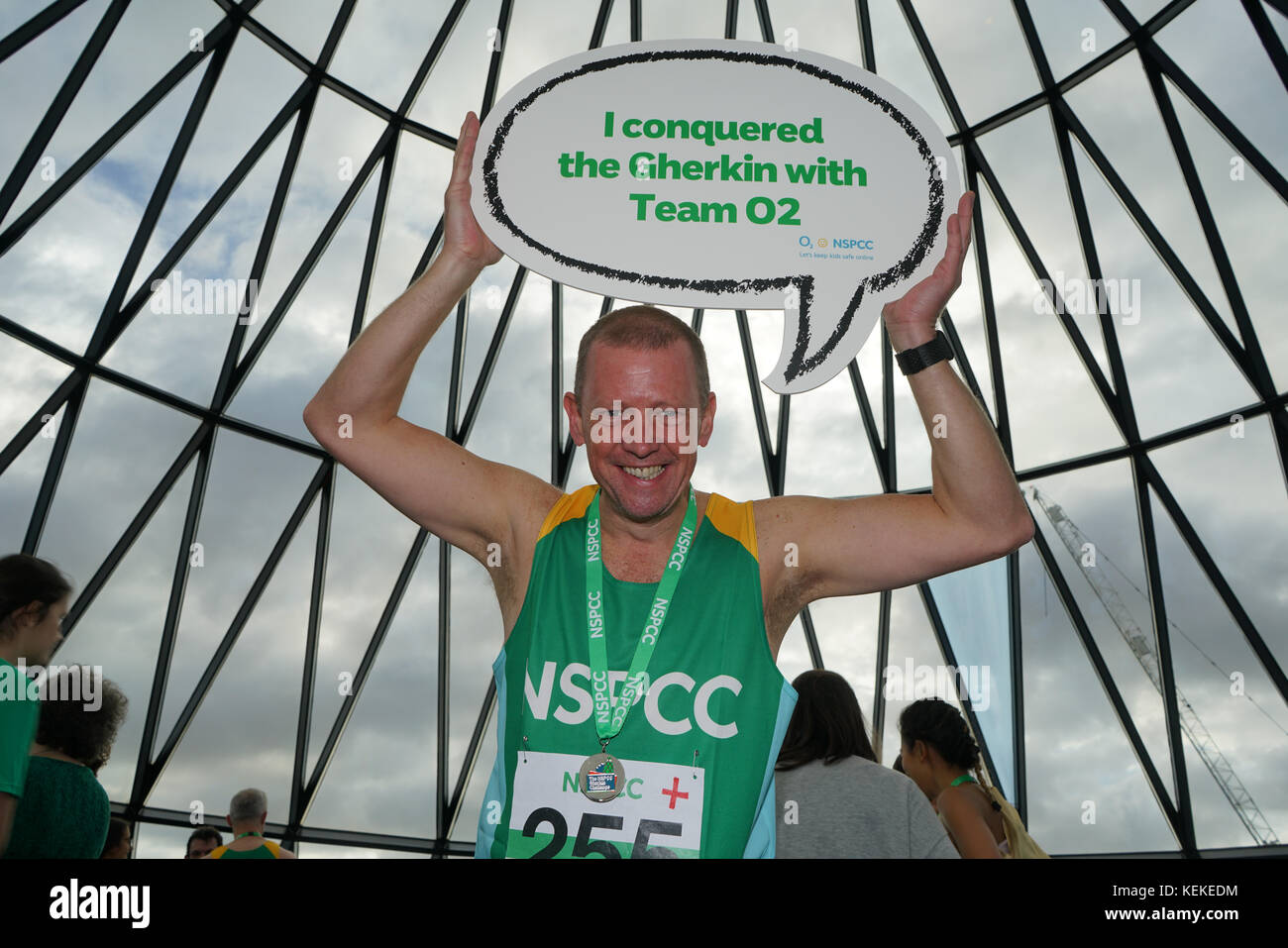 London, England, UK. Hundreds participlate The Gherkin Challenge at the ...