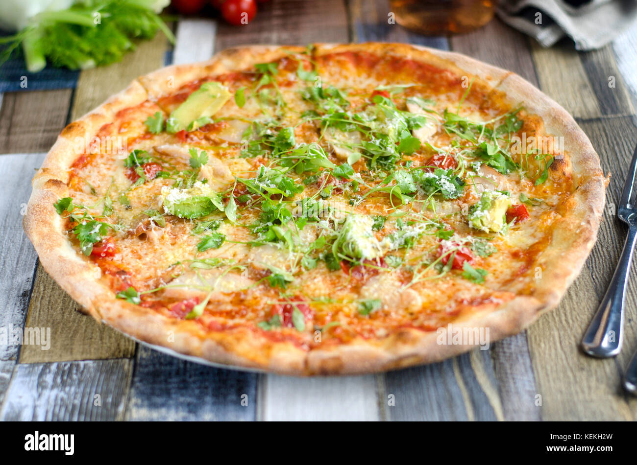 Pizza chicken hi-res stock photography and images - Alamy