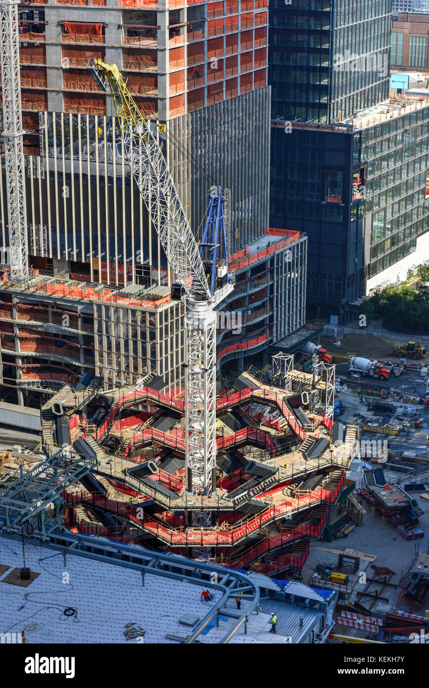 View of the construction and development of Hudson Yards in Manhattan ...