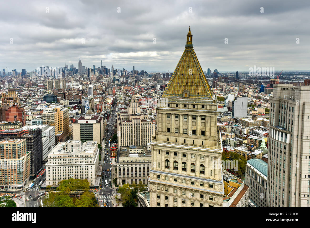 Aerial view of the New York City Skyline Stock Photo - Alamy