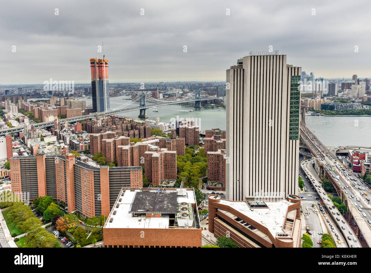 Aerial view of the New York City Skyline Stock Photo - Alamy