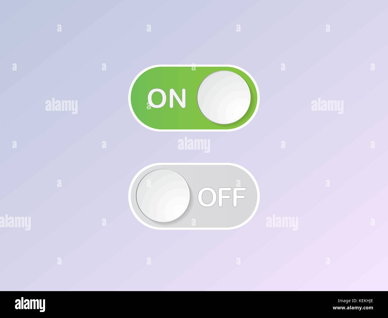Flat icon On and Off Toggle switch button vector format Stock Vector ...