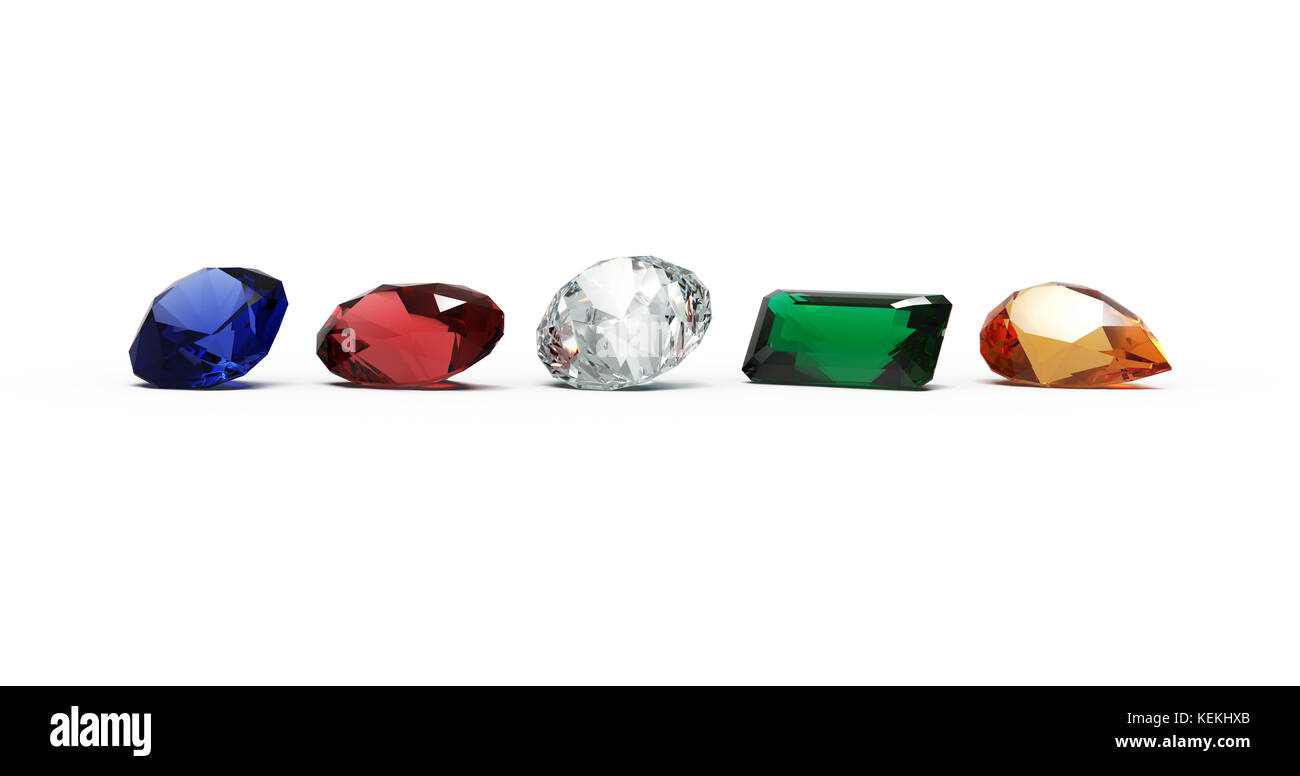 Five Jewels, Gemstones Stock Photo - Alamy