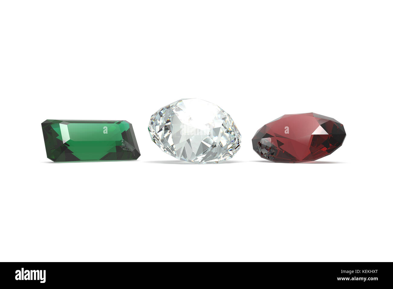 Diamond, Emerald and Ruby Stock Photo - Alamy