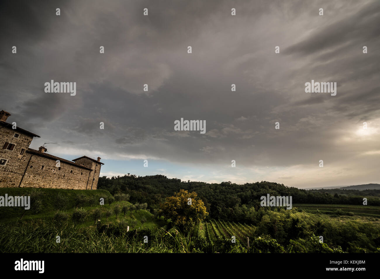 an abandoned and ruined farm in the fields of Italy Stock Photo - Alamy