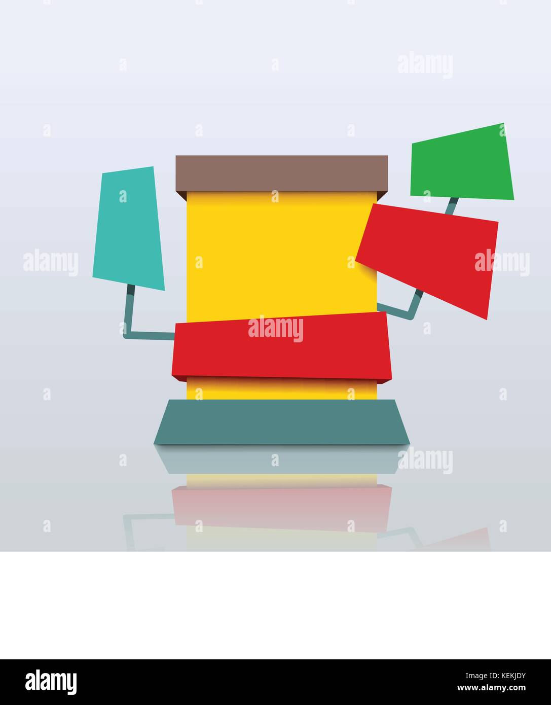 banner colored with reflection Stock Vector Image & Art - Alamy