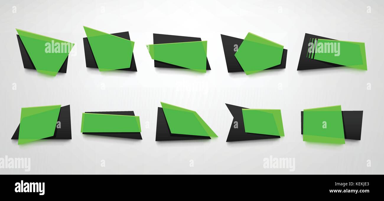 green color banners set Stock Vector Image & Art - Alamy