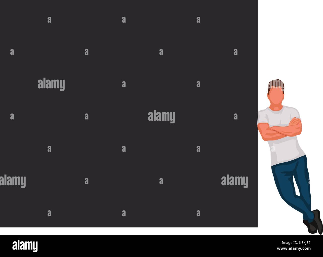 man leaned on board Stock Vector Image & Art - Alamy