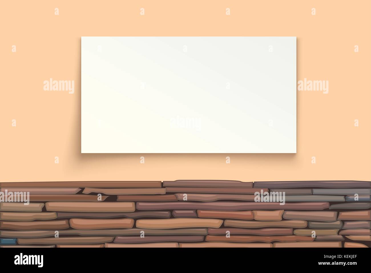 Blank paper stone wall Stock Vector Images - Alamy