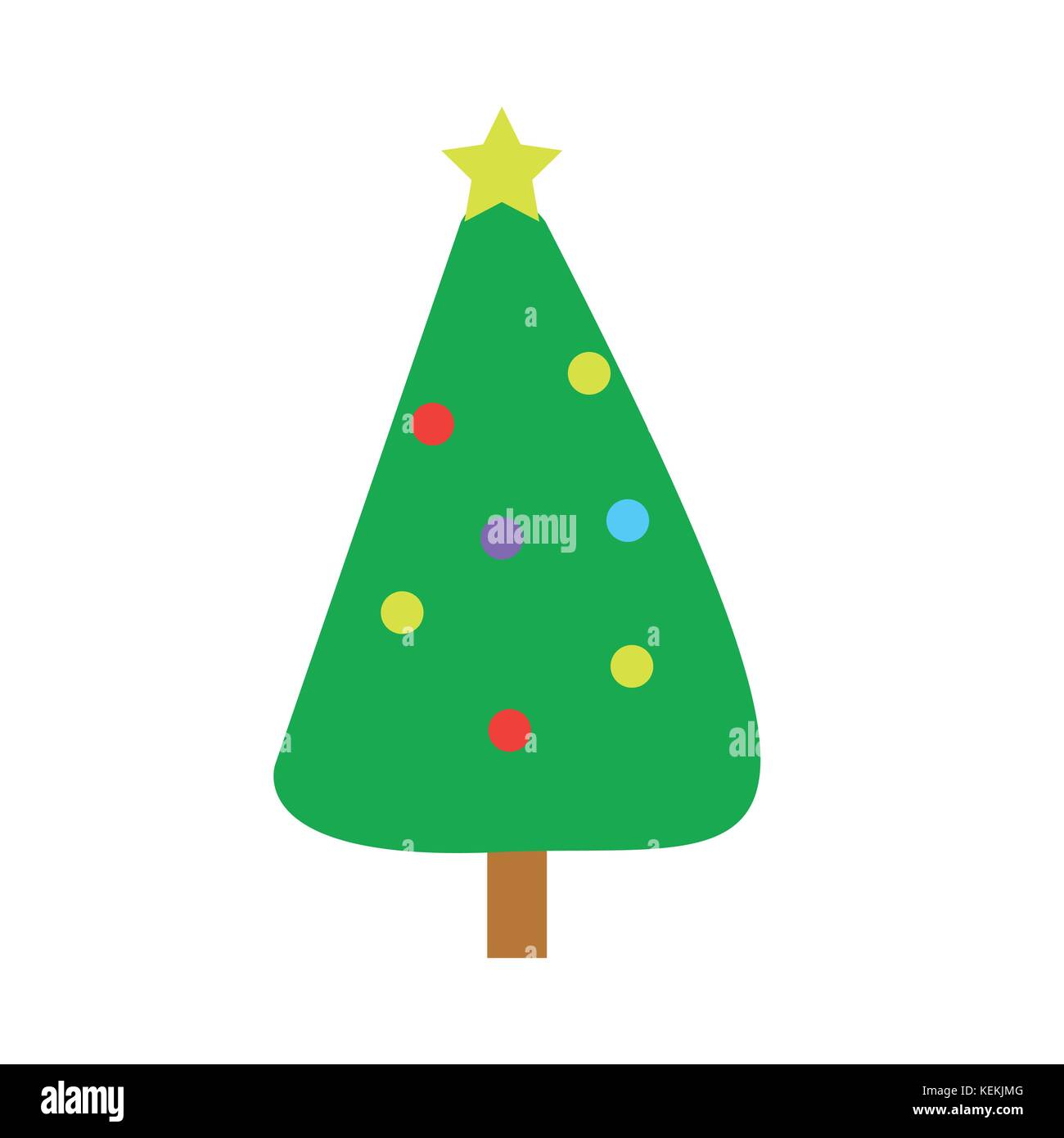 Cartoon Christmas Tree Stock Vector Image & Art - Alamy