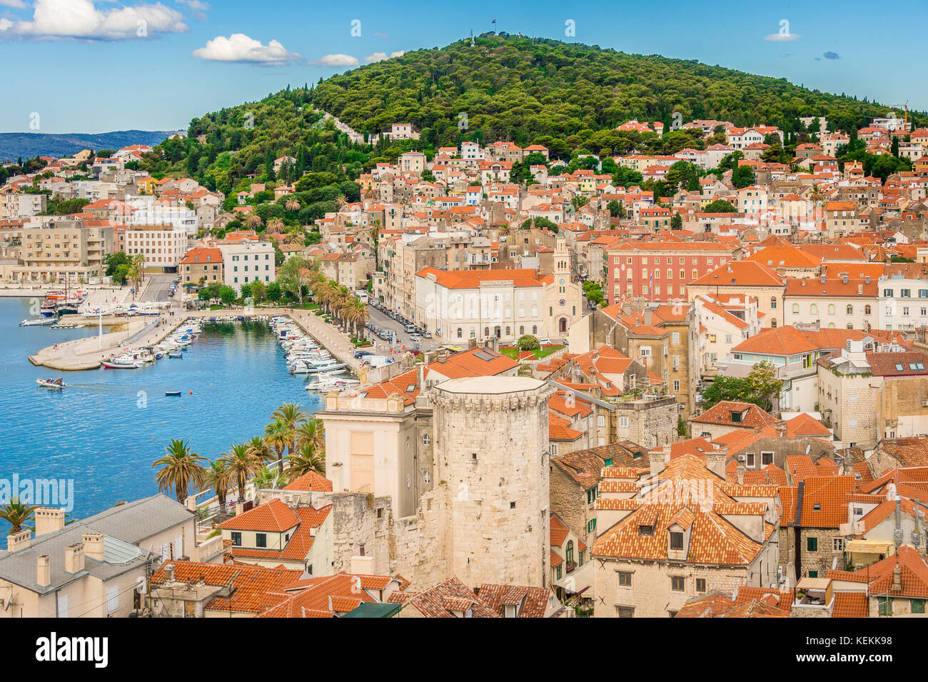 Aerial view of the Riva (waterfront) in Split, Croatia Stock Photo - Alamy