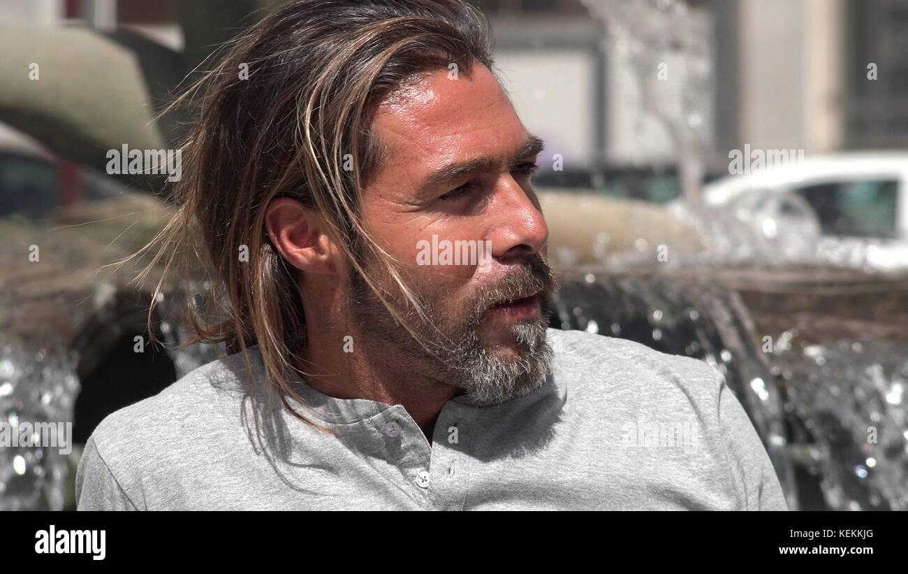 Handsome Male Staring Stock Photo - Alamy