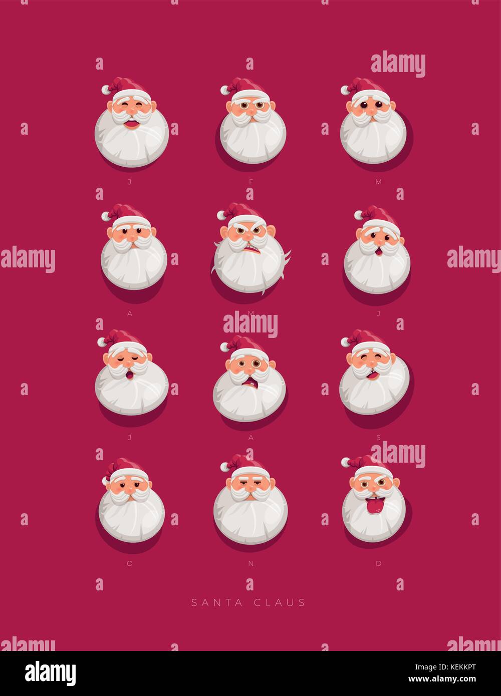 Santa claus face expressions hi-res stock photography and images - Alamy