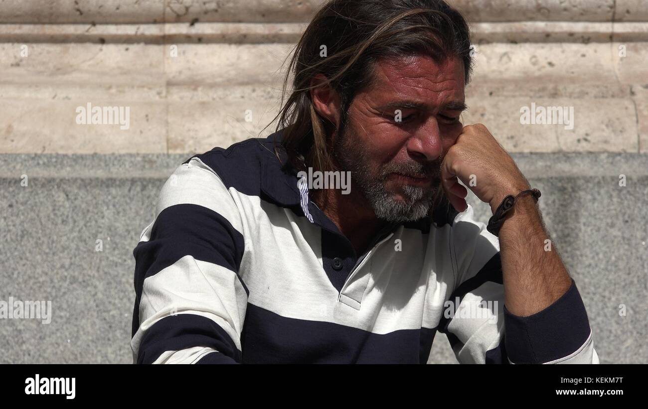Depressed Handsome Spanish Person Stock Photo - Alamy