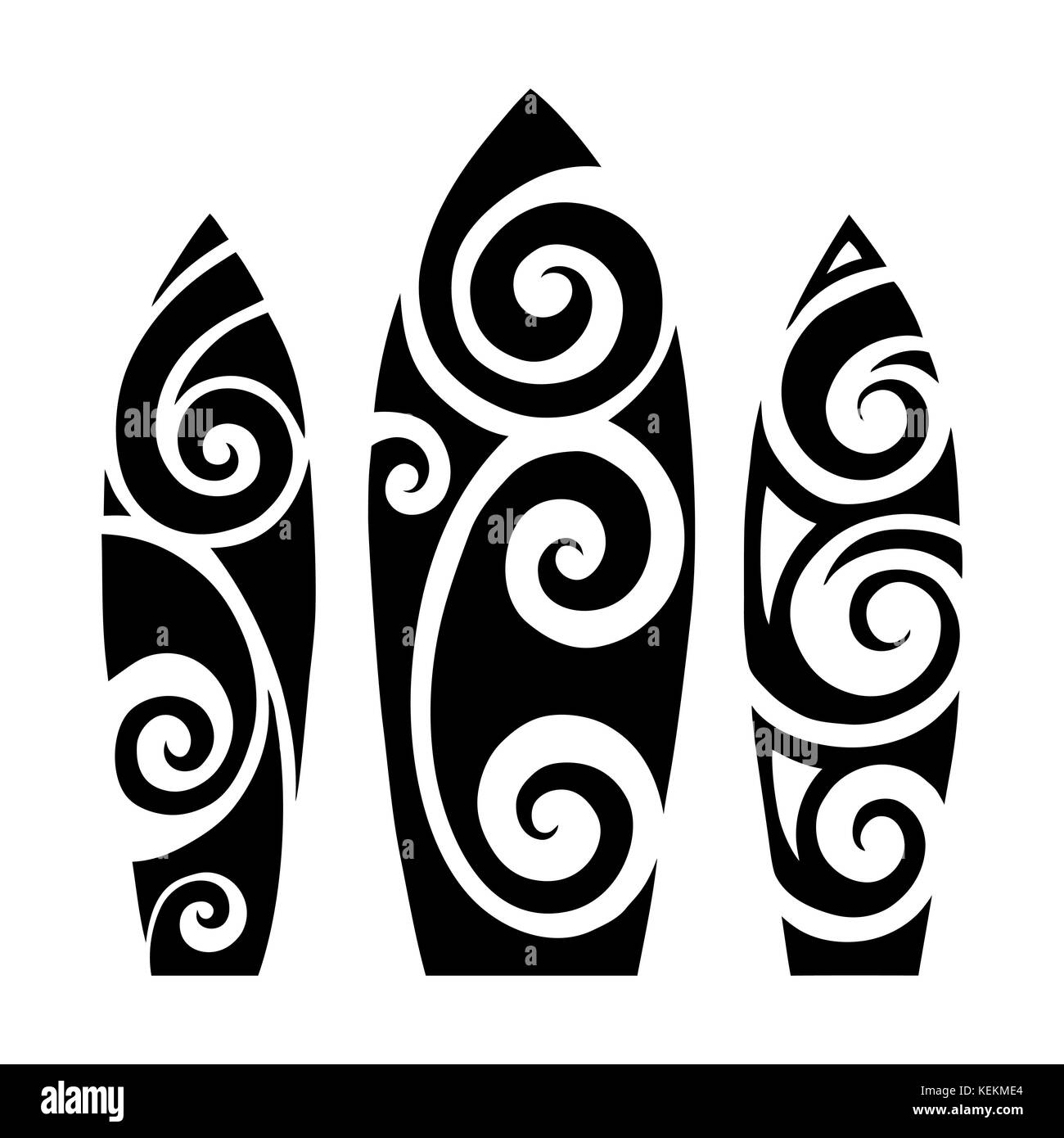 Set of Surf boards. Vector Illustration Stock Vector Image & Art - Alamy