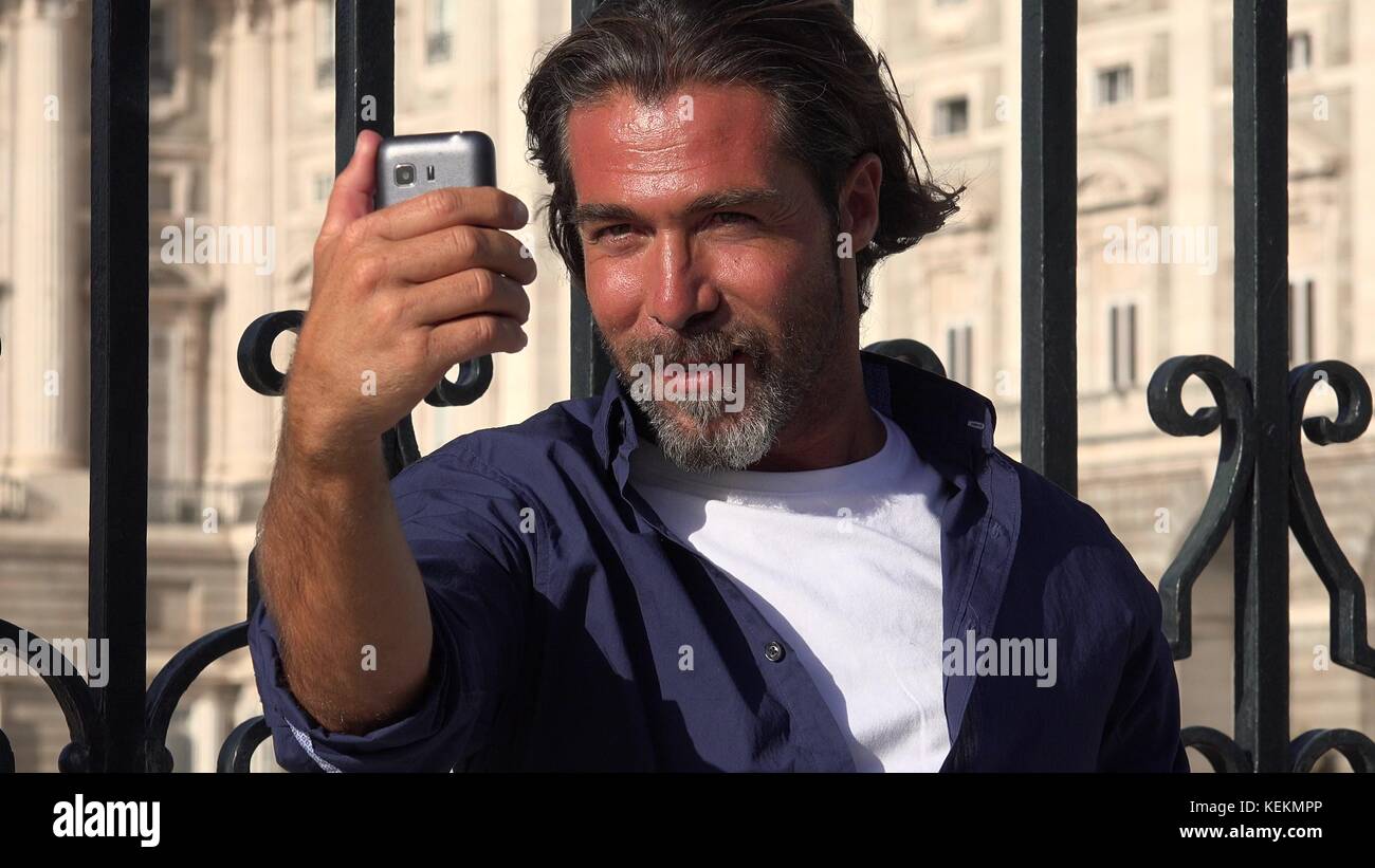 Handsome Male Selfy Stock Photo - Alamy