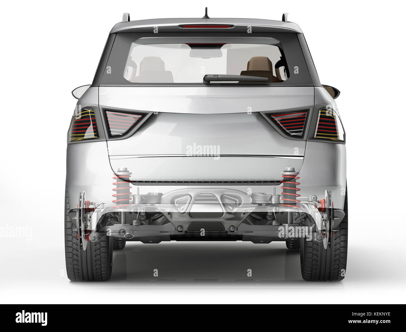 Suv car technical cutaway, cross section Stock Photo - Alamy
