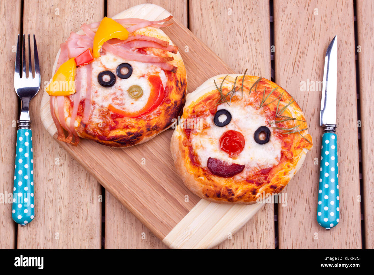 face shape pizza Stock Photo - Alamy