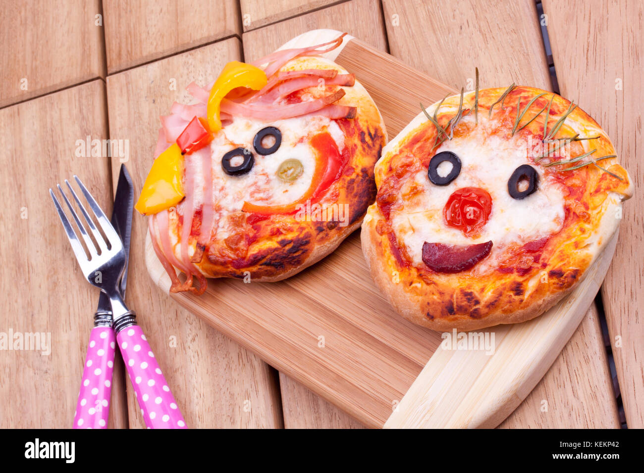 face shape pizza Stock Photo - Alamy