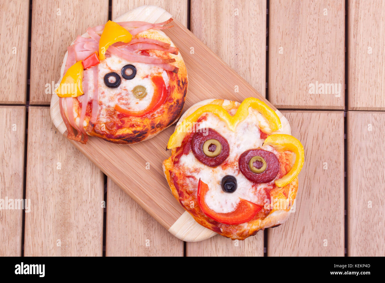 face shape pizza Stock Photo - Alamy