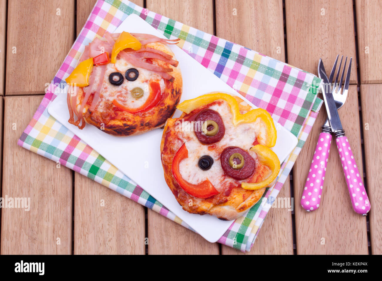 face shape pizza Stock Photo - Alamy