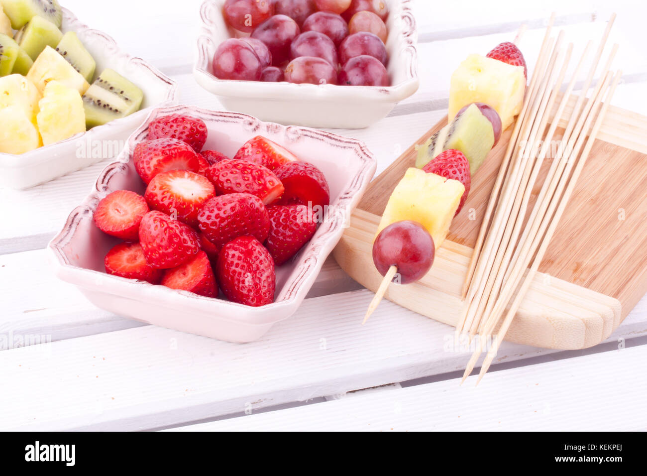 Fruit skewers hi-res stock photography and images - Alamy