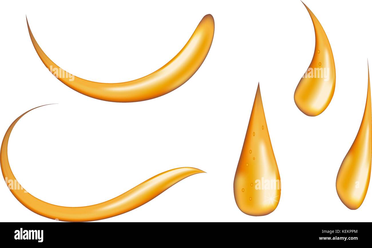 Set of honey drop swirls, vector Stock Vector Image & Art - Alamy
