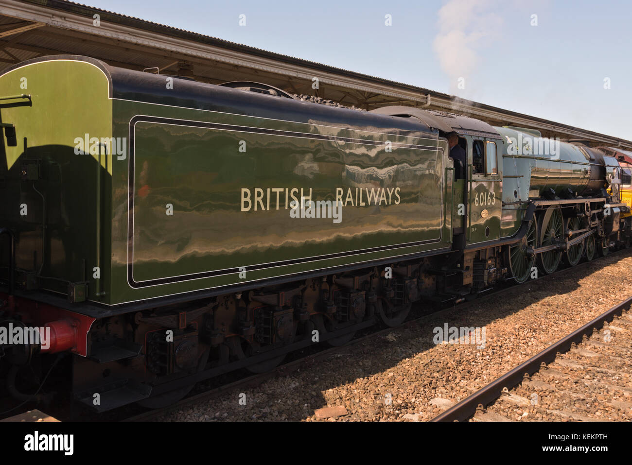 The steam engine the 'Tornado' stopped at Taunton railway station to ...