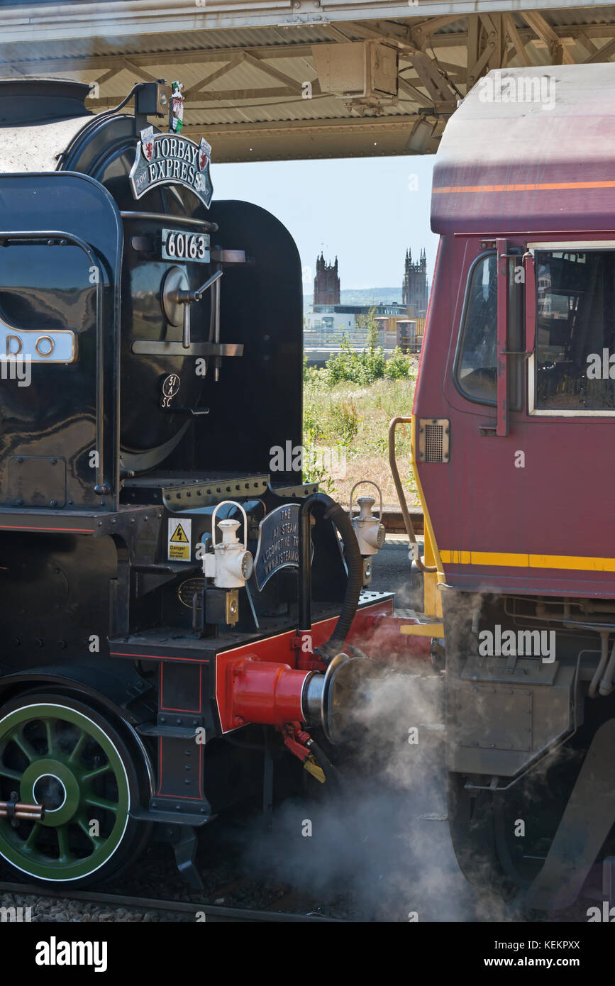 The steam engine the 'Tornado' stopped at Taunton railway station to ...
