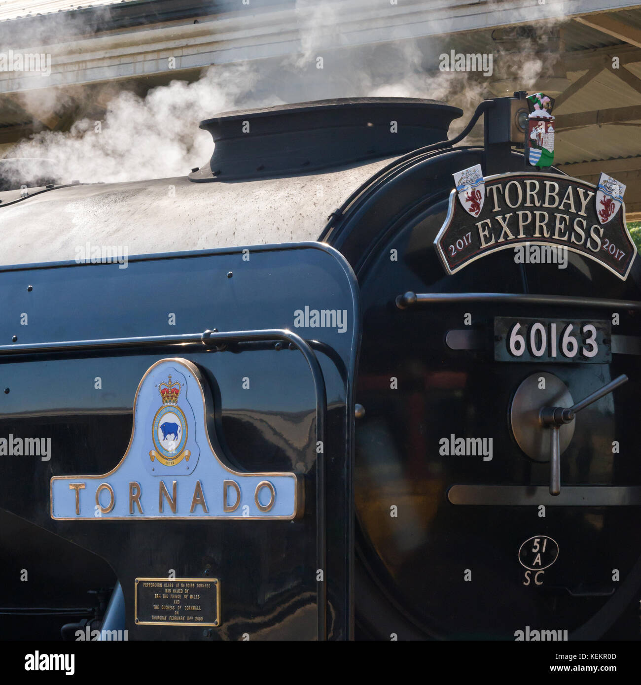 The steam engine the 'Tornado' stopped at Taunton railway station to ...