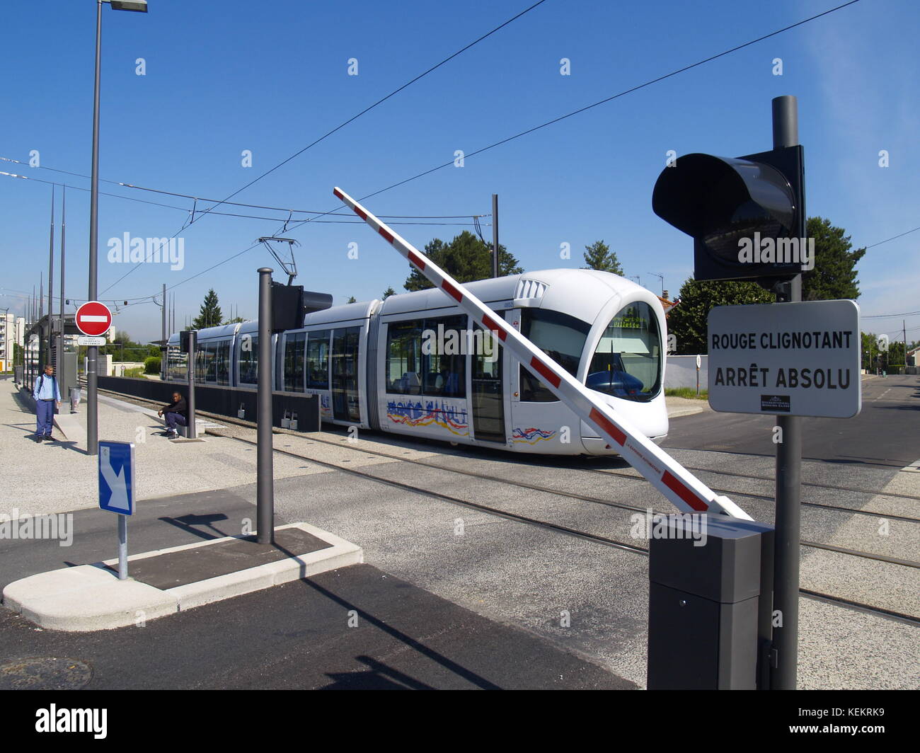 Lyon, moderne Straßenbahn - Lyon, Modern Tramway Stock Photo - Alamy