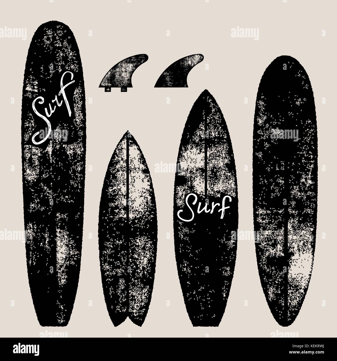 Set of Surf boards. Vector Illustration Stock Vector Image & Art - Alamy
