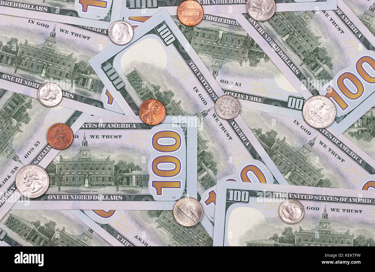 100 US dollar and cents abstract background Stock Photo - Alamy