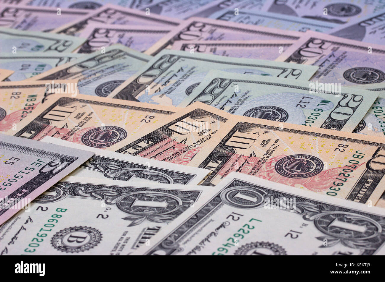 abstract money background us dollars of different denominations Stock ...